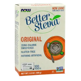 Better Stevia® Original Sweetener 100 Sachets by Now Foods